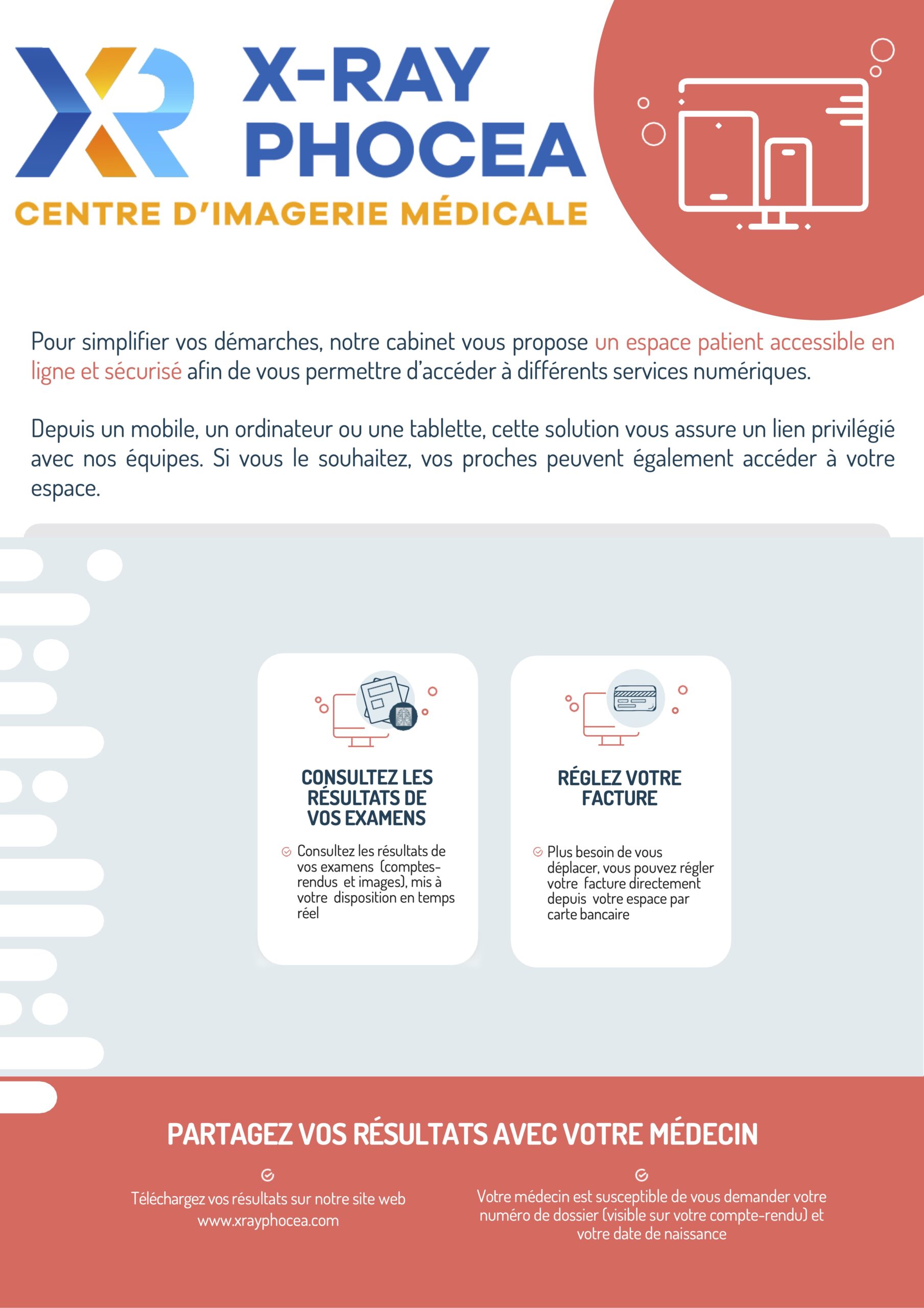 Espace patient et Comptes Rendus – xray phocea